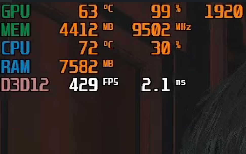 i7 13700K+RTX3080在生化危机3重制版的恐怖帧数