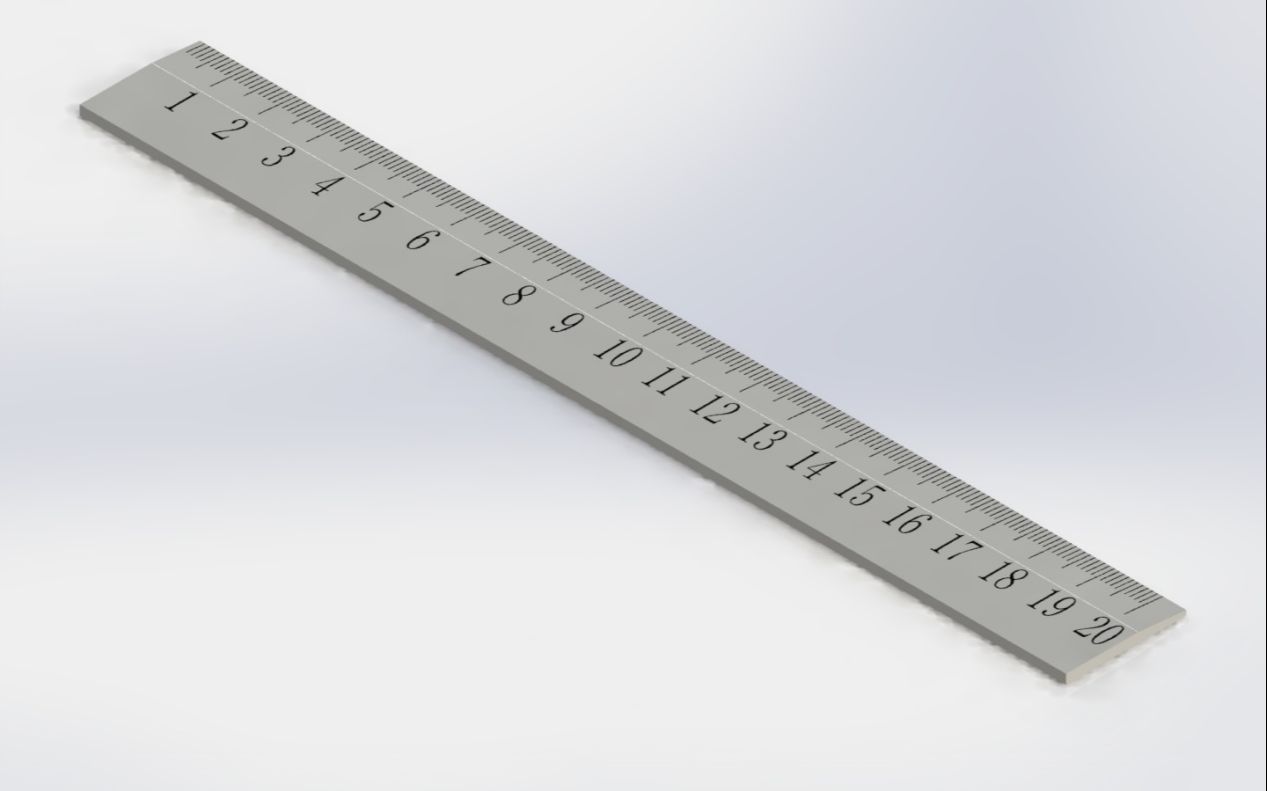 SolidWorks实例绘制,怎么绘制直尺,学会阵列,画100个数字都不怕