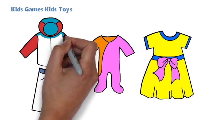 早教育儿简笔画,画宝宝们可爱的衣服