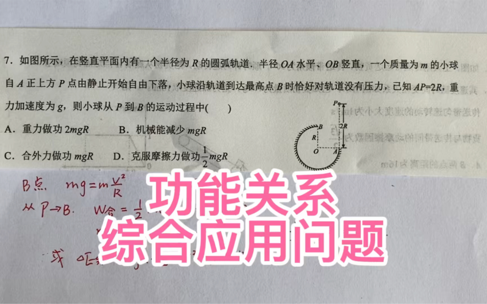 高中物理,功能关系,综合应用问题!典型考题!