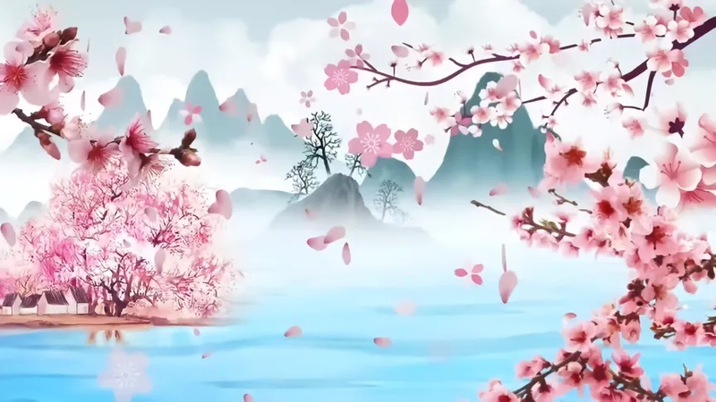 《我家住在桃花山》舞台背景视频