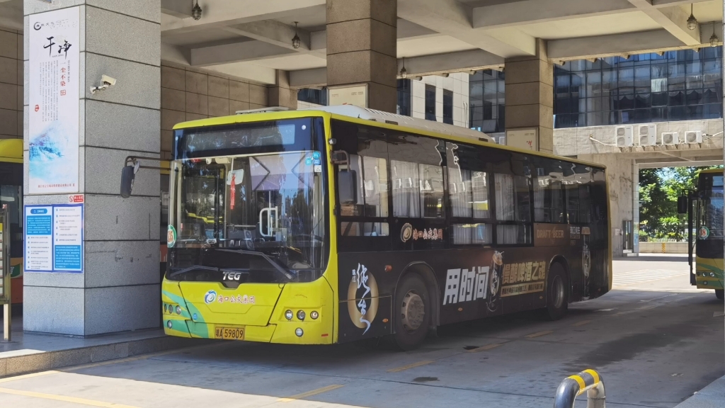 【中华坊 何时归?】海口公交K35路(海口高铁东站→火车站)全程第一...