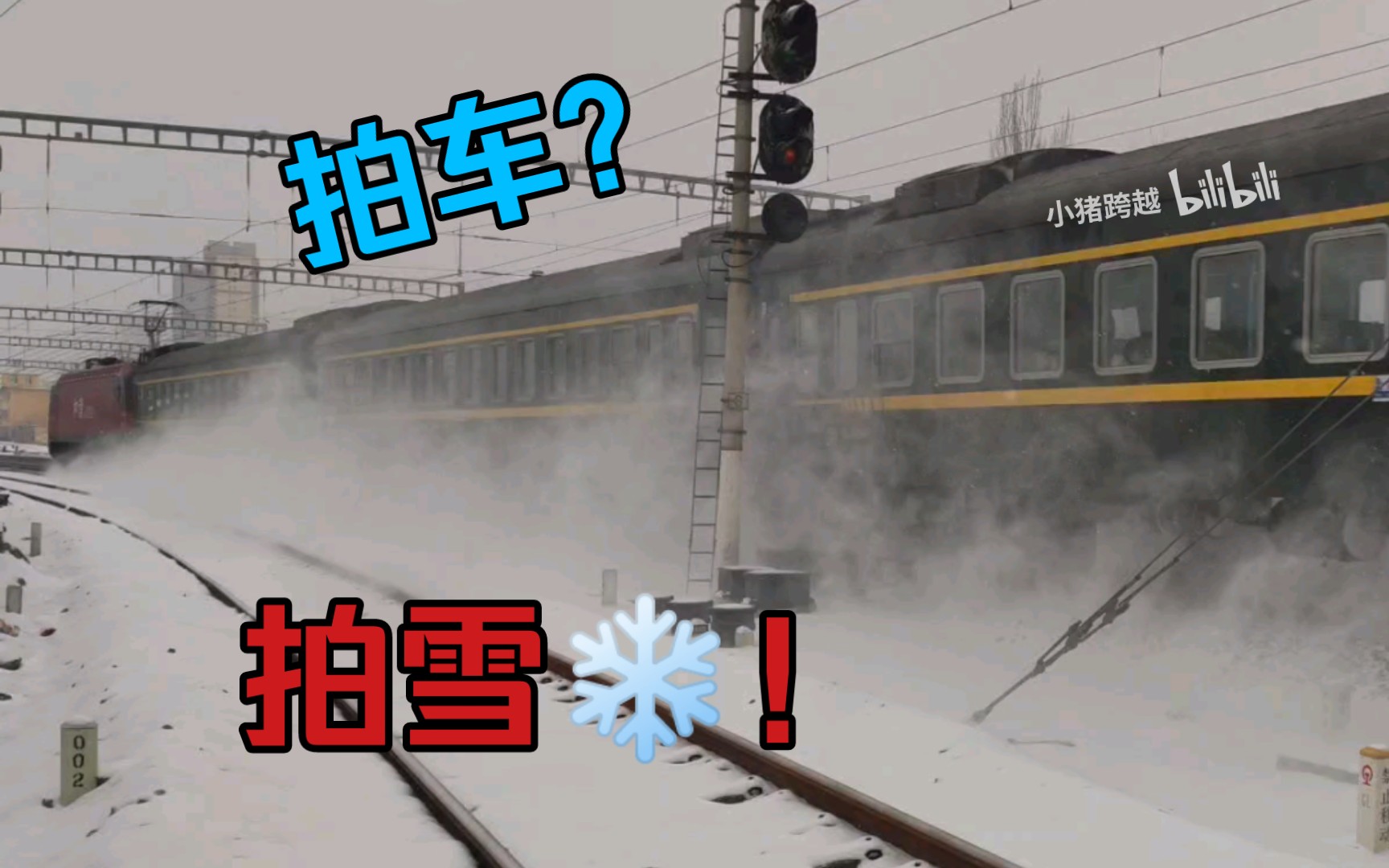 【火车】拍车?拍雪!T290在雪中通过