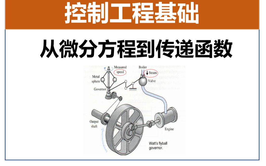 控制基础:从微分方程到传递函数