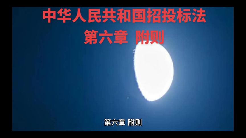 招投标法|第六章 附则