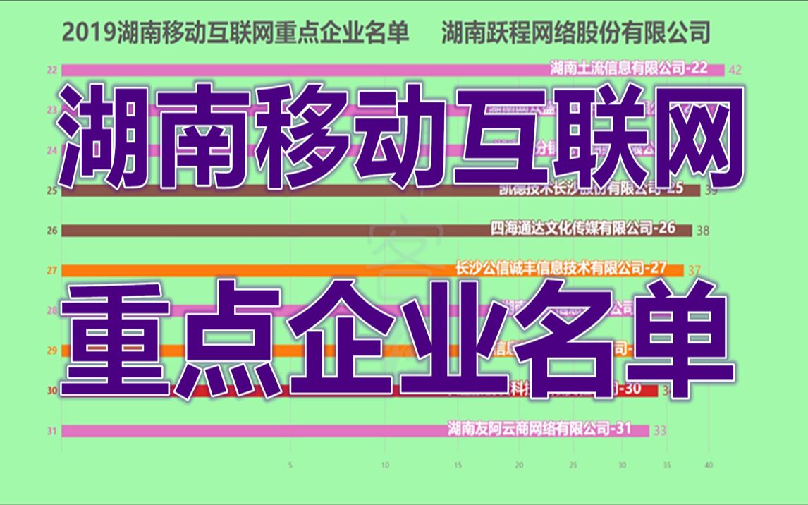 2019湖南移动互联网重点企业名单!