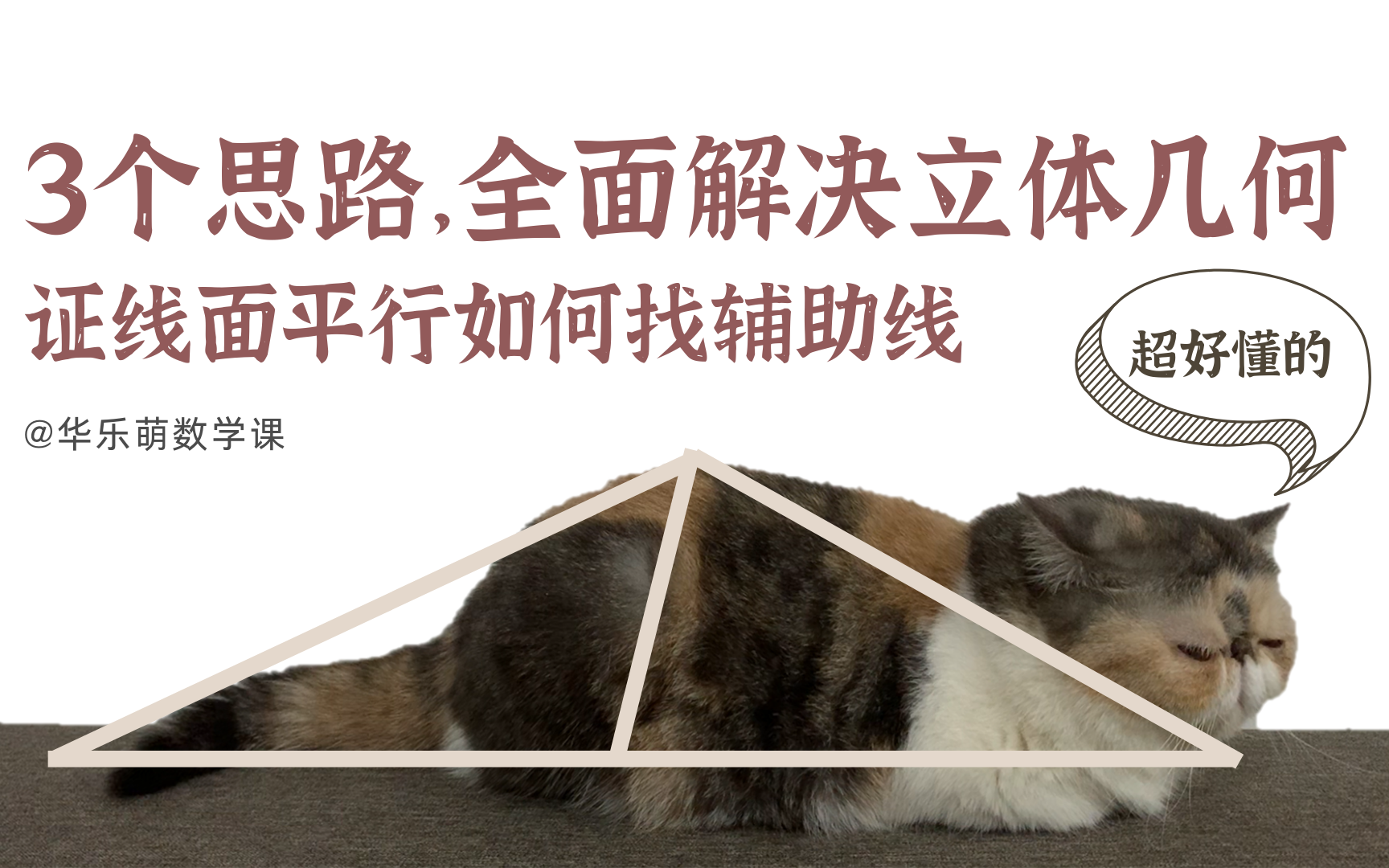 【高二数学】高中数学必修2立体几何证线面平行如何找辅助线|华乐萌...