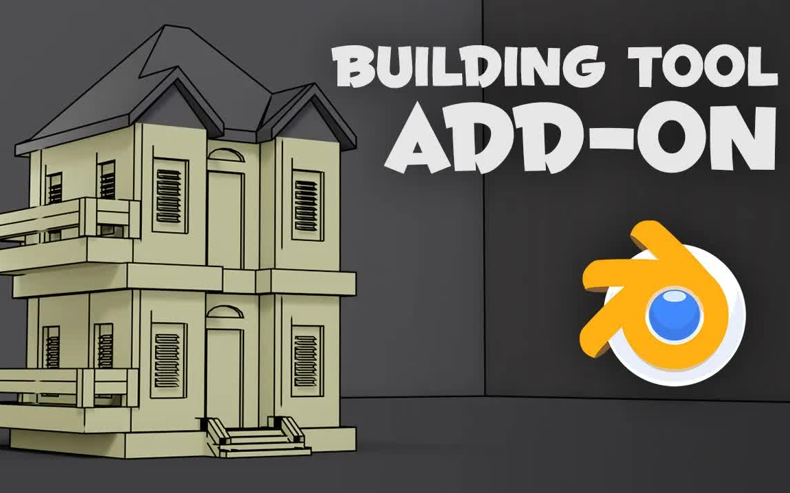 iBlender中文版插件 Building Tools 快速建筑外观️设计 Blender 插件 ...