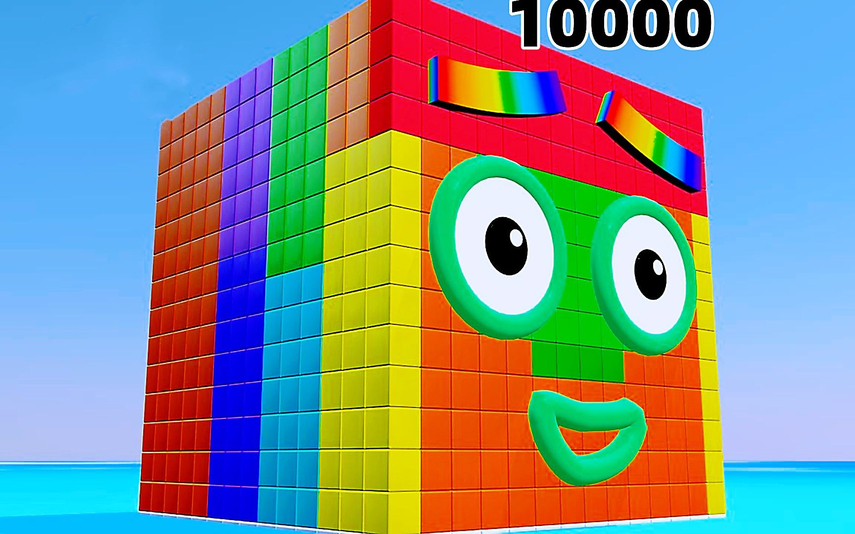 数字方块动画:数字兄弟玩方块叠叠乐,新奇方块形状让你耳目一新