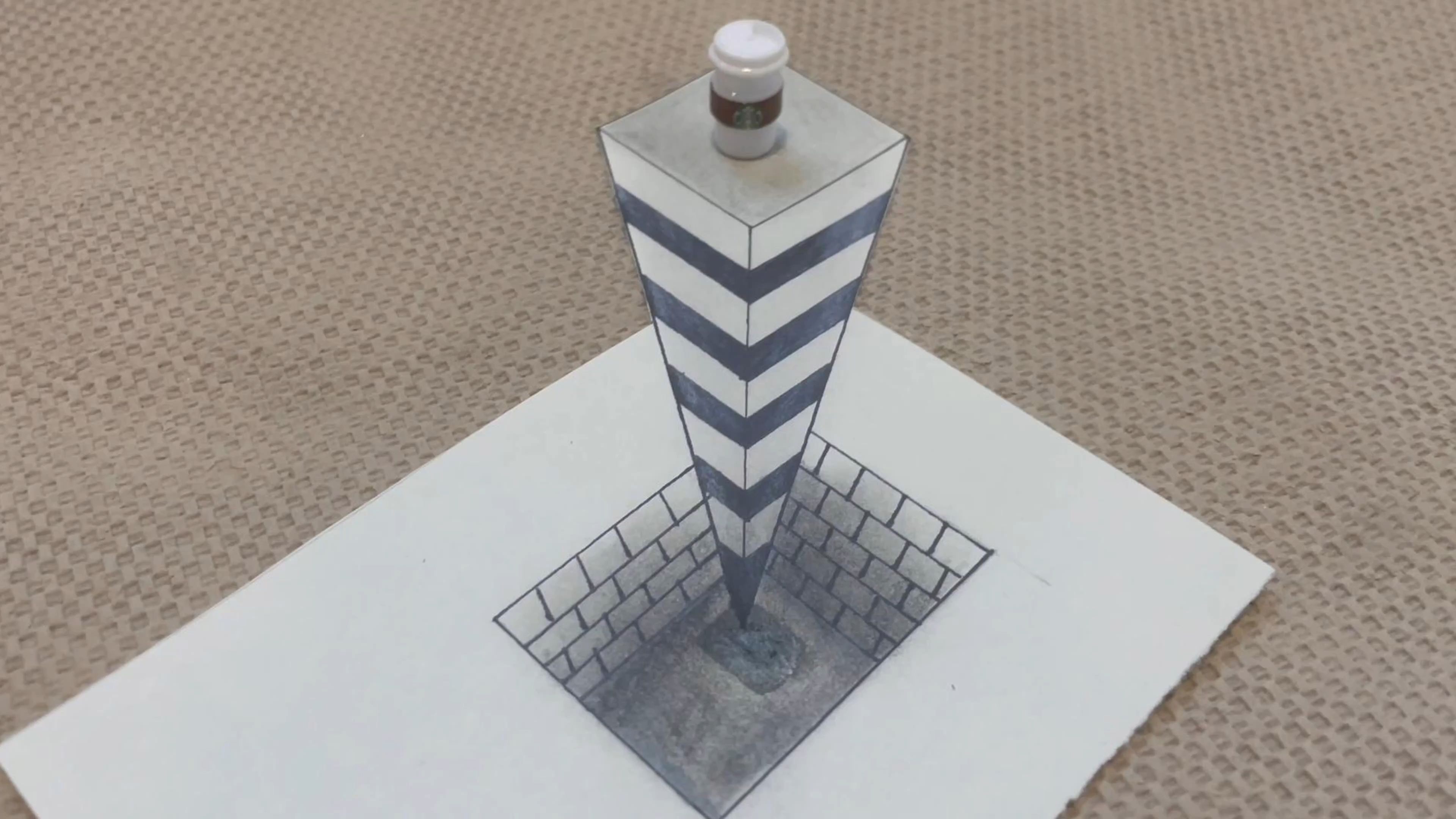 3D立体画-锥形塔