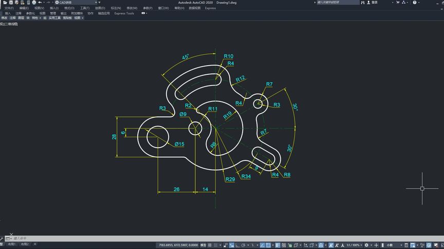 CAD通过圆弧代替圆作图,省去修剪的麻烦,非常好用