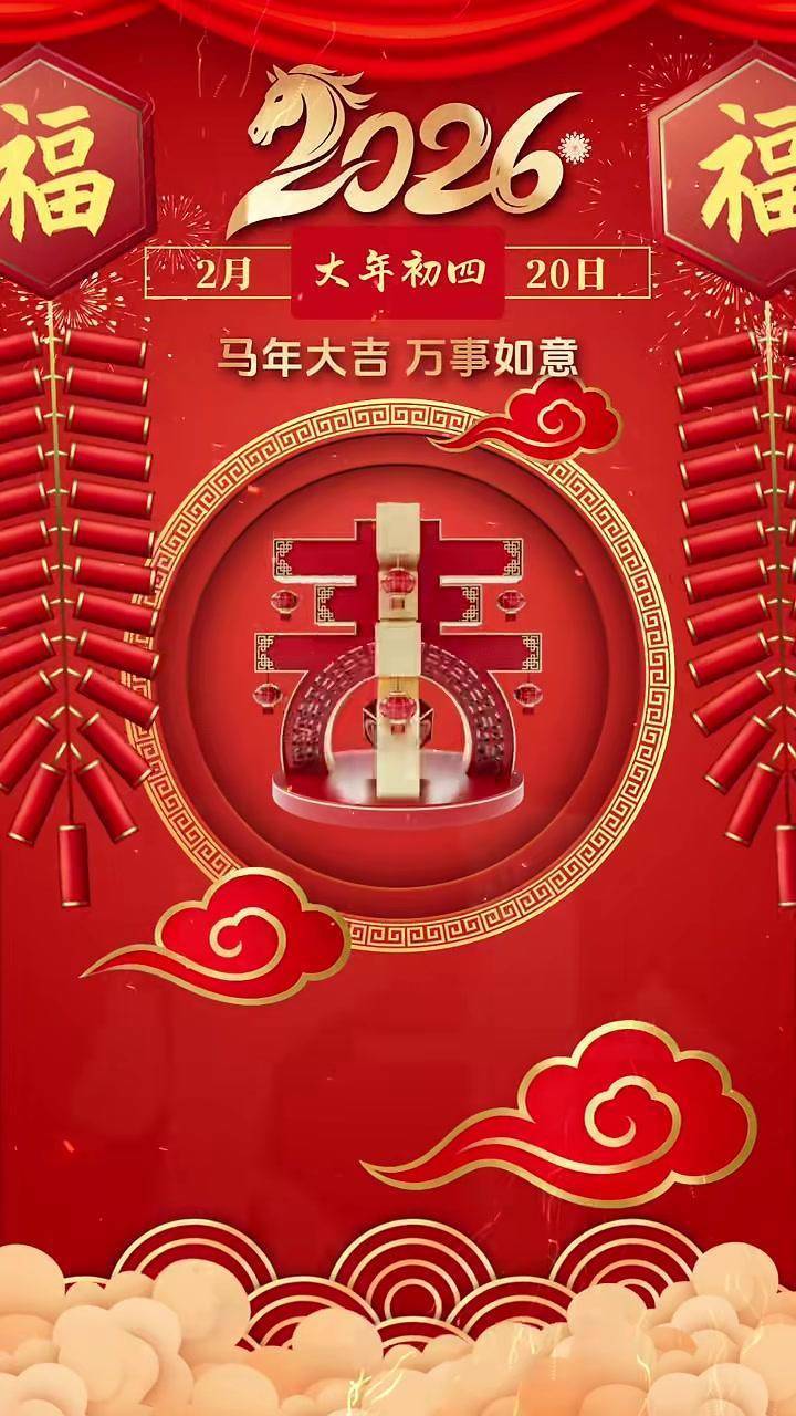 大年初四,迎灶神,接福星!丰衣足食,家和万事兴!祝大家四方来财,四时如意,四平八稳,四季安康!#春节