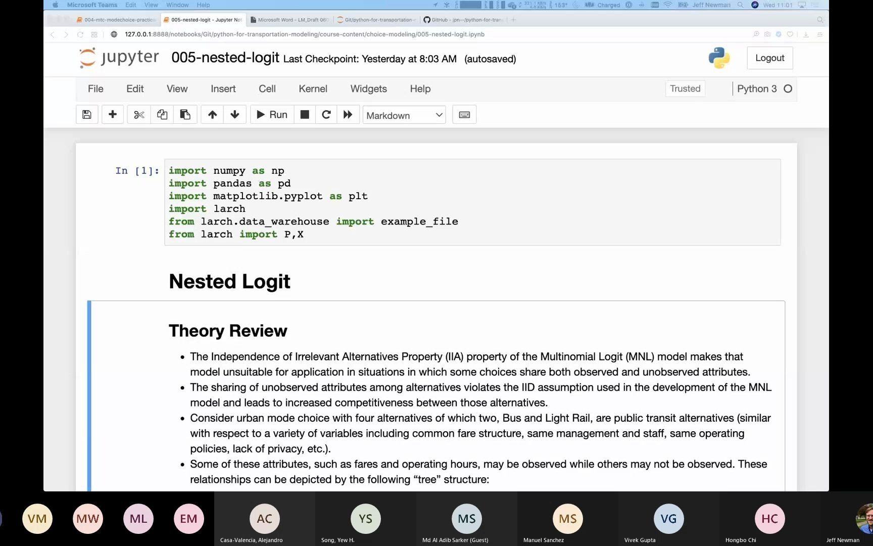 交通规划python训练营: 离散选择模型 Day8