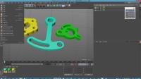 C4D视频教程: CAD图纸导入C4D制作3个3D机械平面件