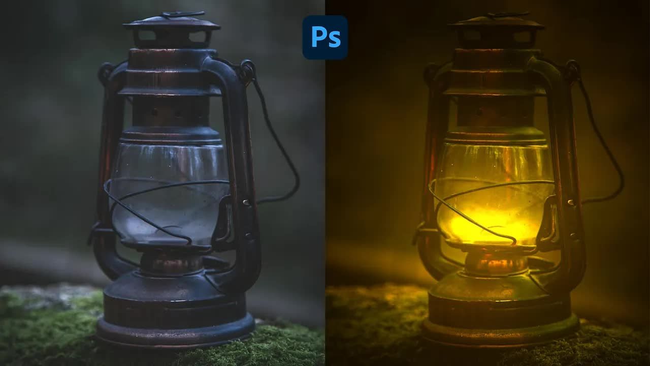 photoshop如何添加灯光