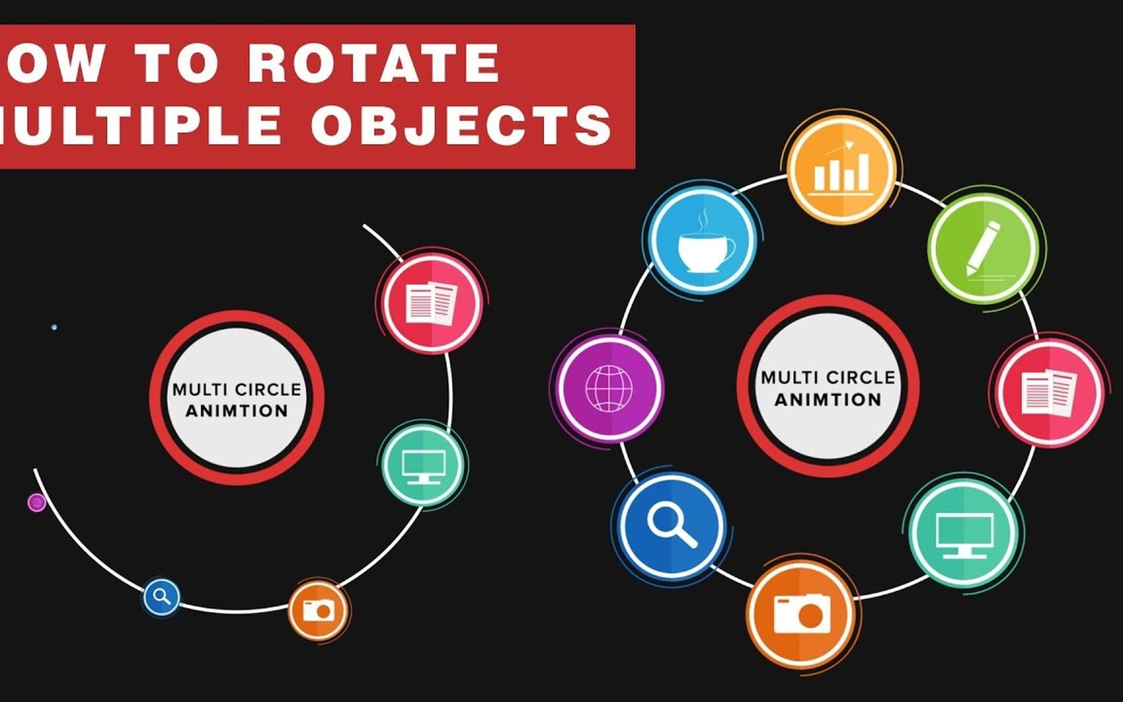 如何在AE中设置多个圆旋转的动画,运动图形教程