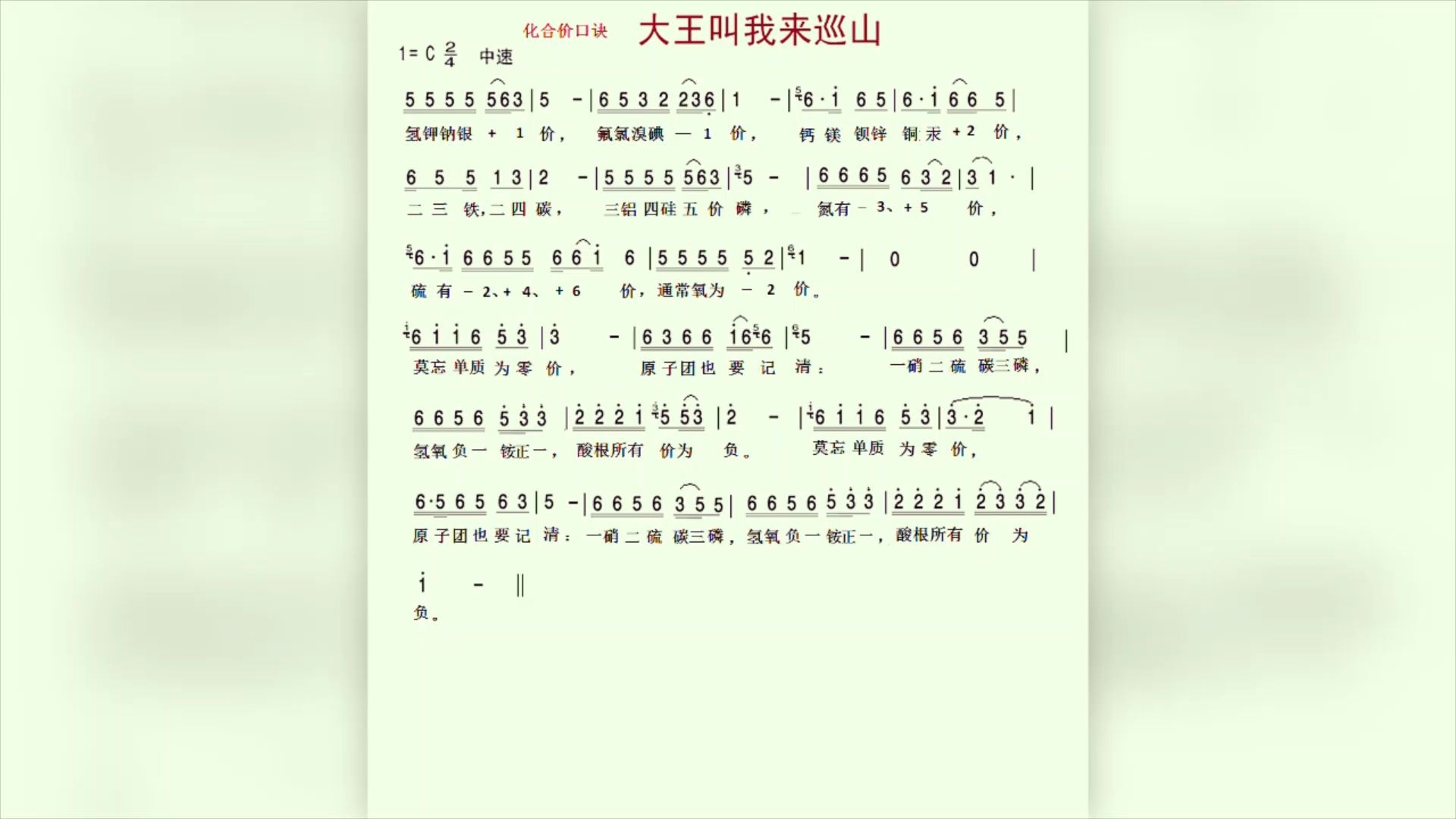 【化合价】你确定不来记一下口诀吗?