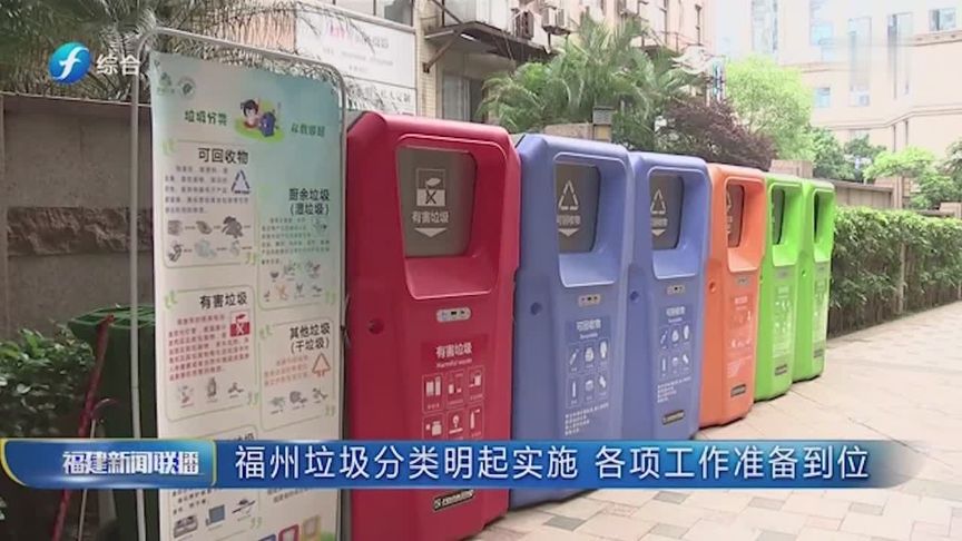 福州垃圾分类将实施,这四种颜色的垃圾桶表示可以扔什么垃圾?