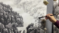 远山无皴,远树无枝,山水国画里中景,远景的树丛及山石画法详解