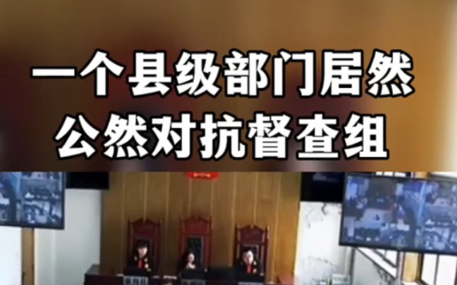 县级部门既然公开对抗督查组!法律是用来保护老百姓的合法权益不受...