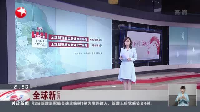 全球新冠肺炎累计确诊病例超639万例