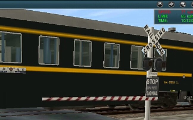 【实况模拟列车】道口拍车 HXD3D#0001+刷绿25T(含部分BSP)通过