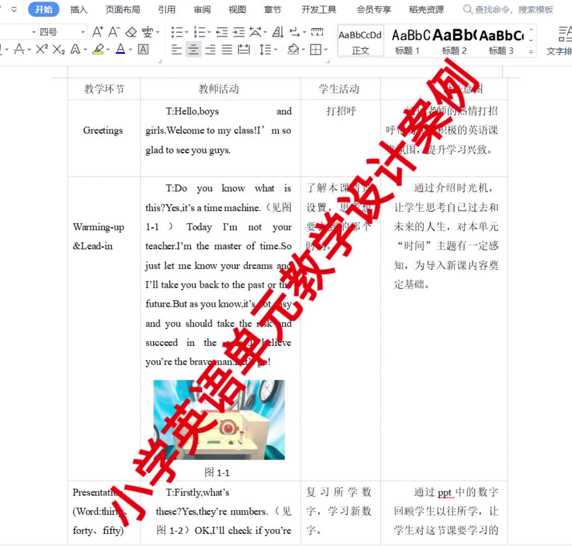 小学英语单元教学设计案例分享2