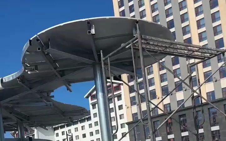 润盈 双曲弧形廊架铝单板 钢结构铝单板廊架凉亭 氟碳铝单板雨棚廊架 ...