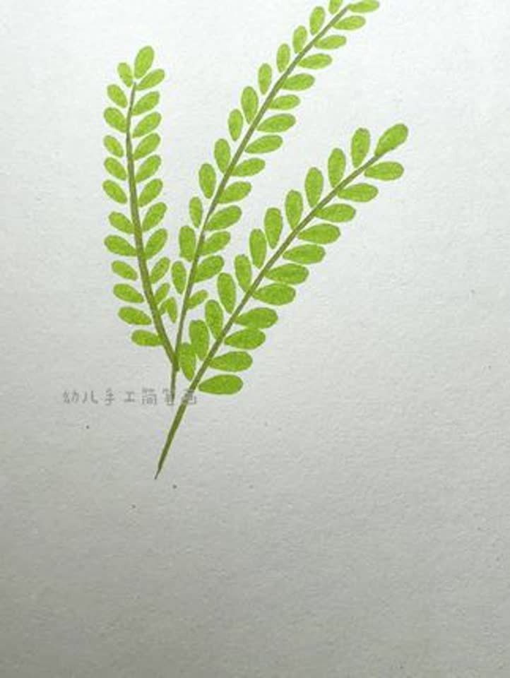 这样点一点就能快速画出漂亮的树叶 #育儿简笔画 #树叶画 #简笔画 #.