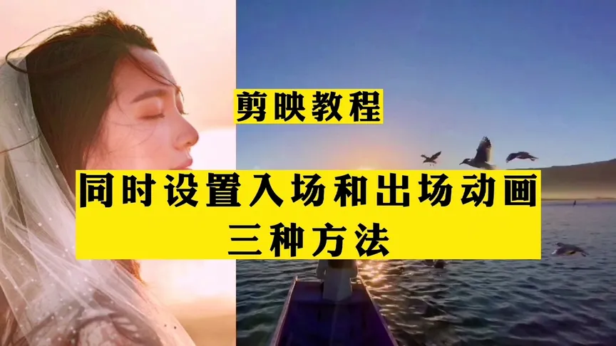 剪映教程:如何给图片或视频,同时设置入场和出场动画的三种方法