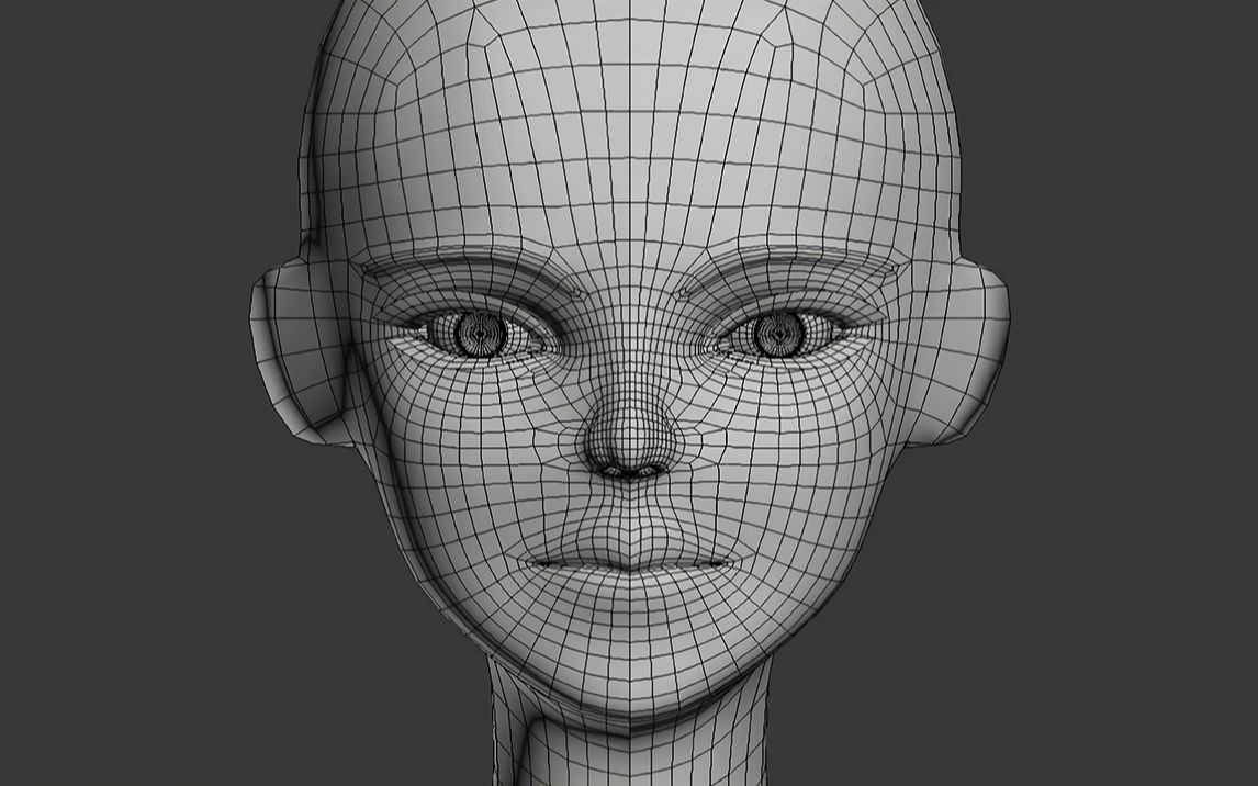 【3dmax建模】零基础人头布线 从拉box开始教你人物头部建模完整教学