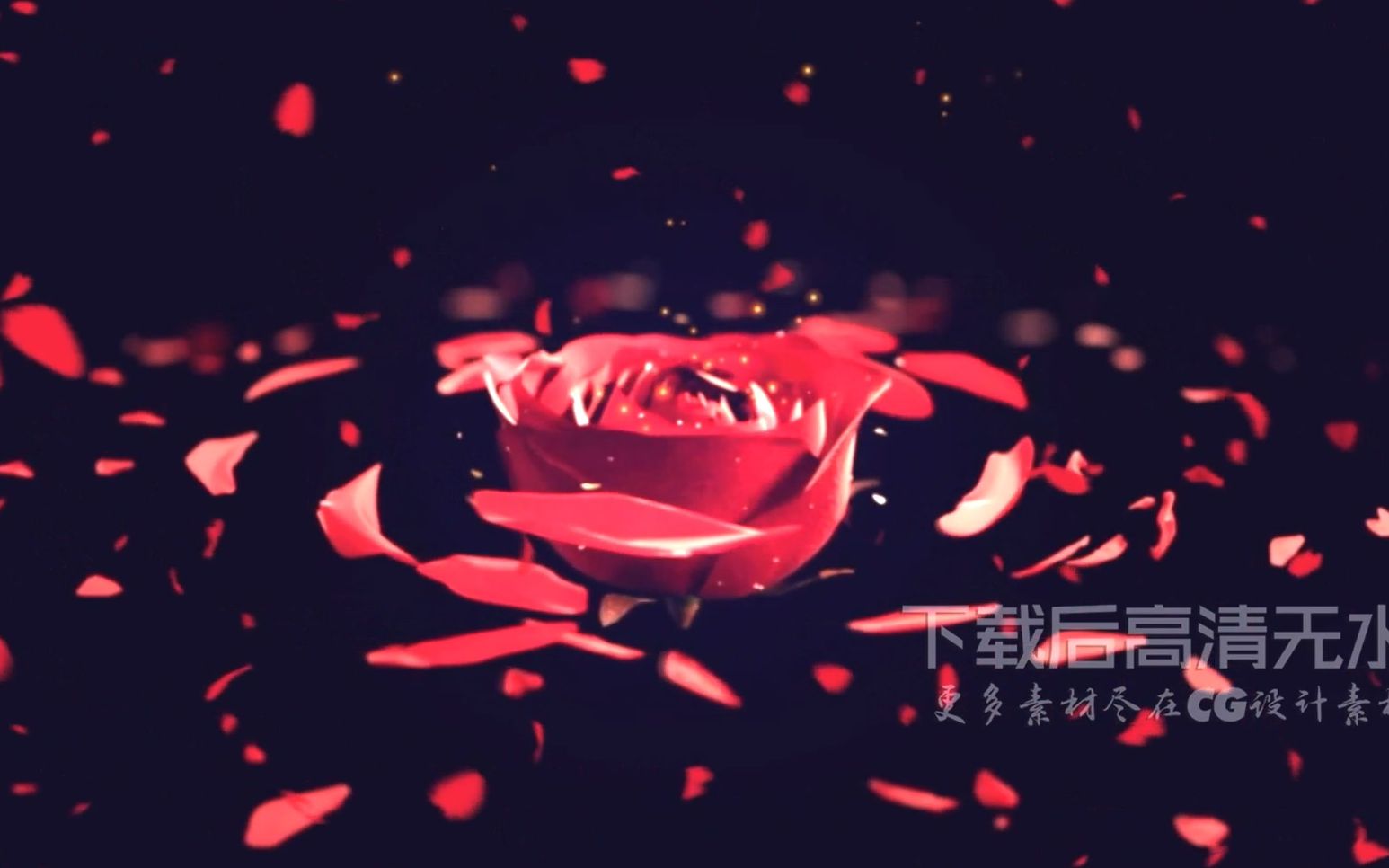 ...花花瓣粒子旋转婚礼婚庆出场视频素材ae模板 会声会影 视频背景 led...