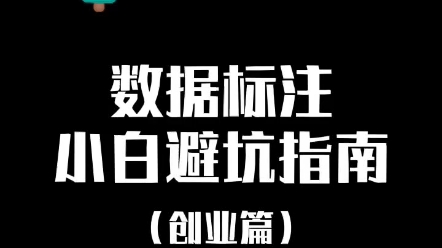 数据标注小白避坑指南