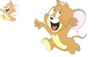 儿童绘画动画片《猫和老鼠》(Tom and Jerry)中可爱小老鼠Jerry卡通...