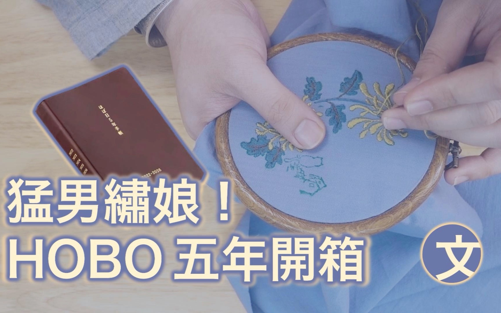 【手帐文具】猛男绣娘的HOBO大5年开箱+刺绣书衣制作