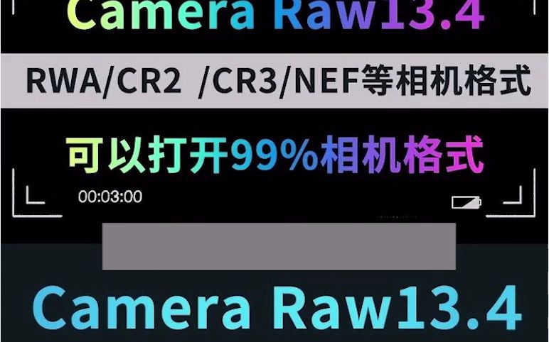 最新版Camera Raw 2021 13.4 PS插件来了!可以打开99%相机格式