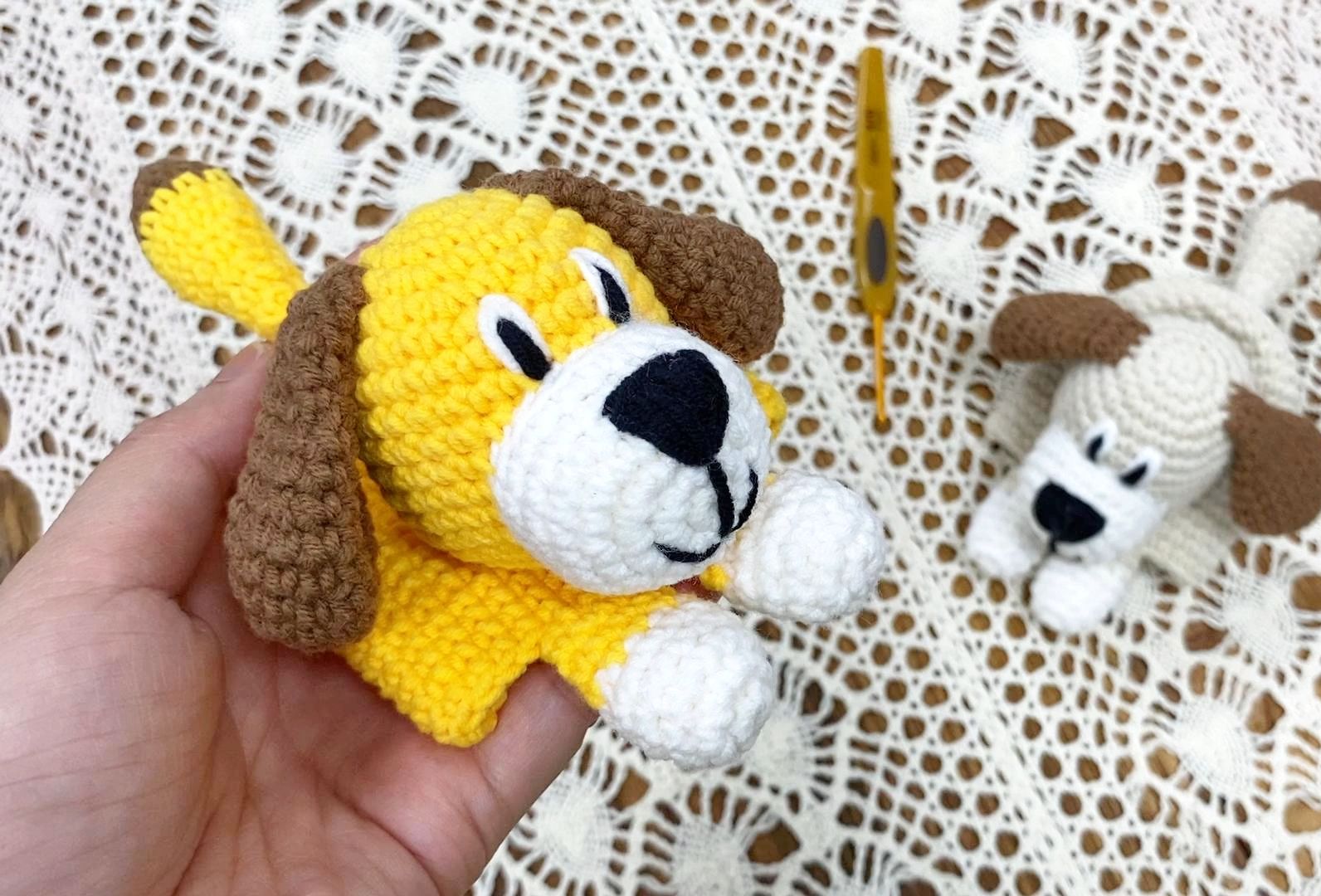 钩针小狗钥匙包教程:忠诚的狗狗随时保护我的钥匙为我守门