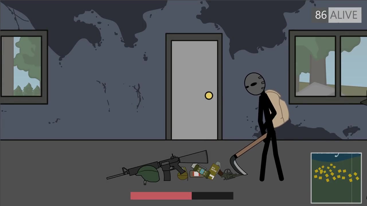 《搞笑绝地求生火柴人版》我为什么痛恨吃鸡!