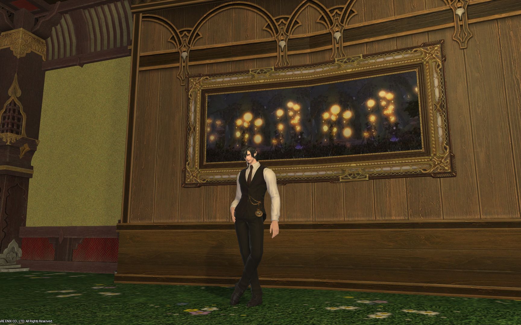 【FF14装修】萌新都能学的小技巧之长幅画(画框)