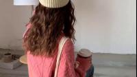 12.17上新毛衣落肩袖重工麻花毛衣女2019冬季韩版宽松休闲针织上衣