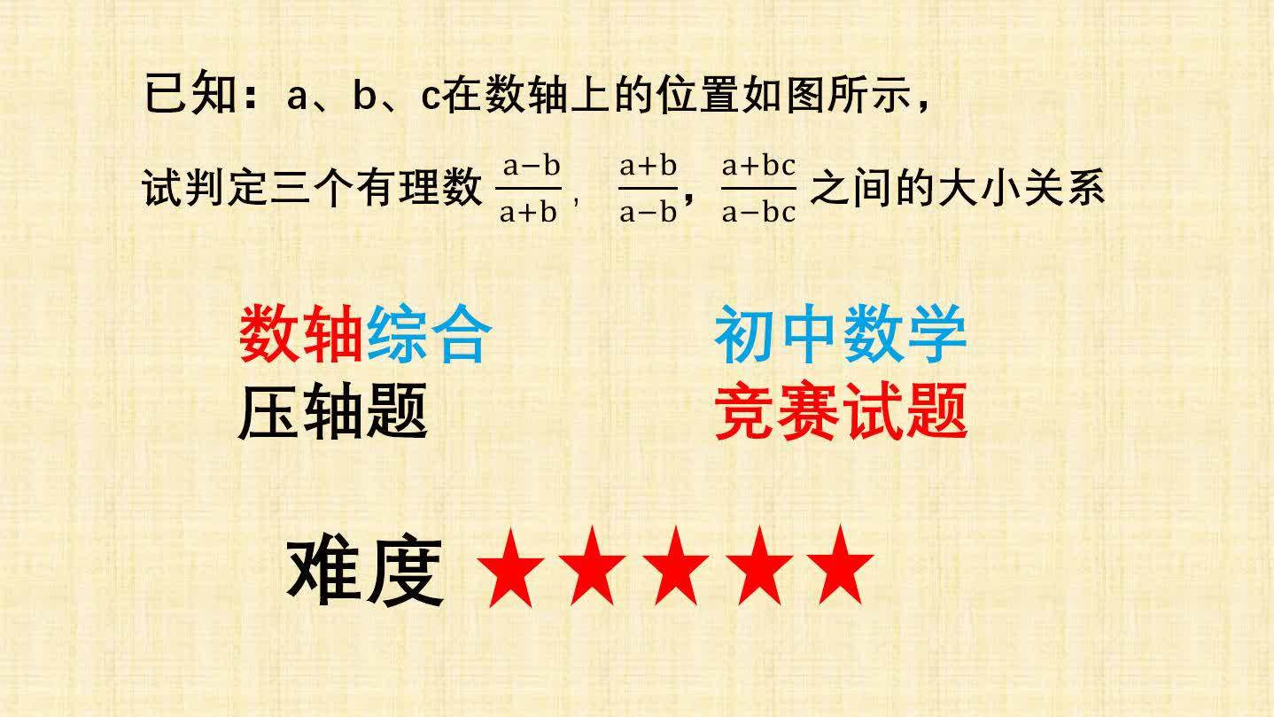 七年级数学有理数、数轴竞赛题,难度大,看似简单学生却没人做对