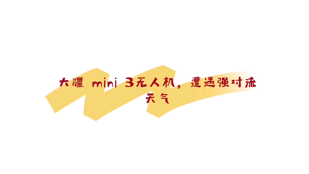 记录大疆 mⅰnⅰ 3PRO无人机,遭遇强对流天气,返航、迫降全过程。