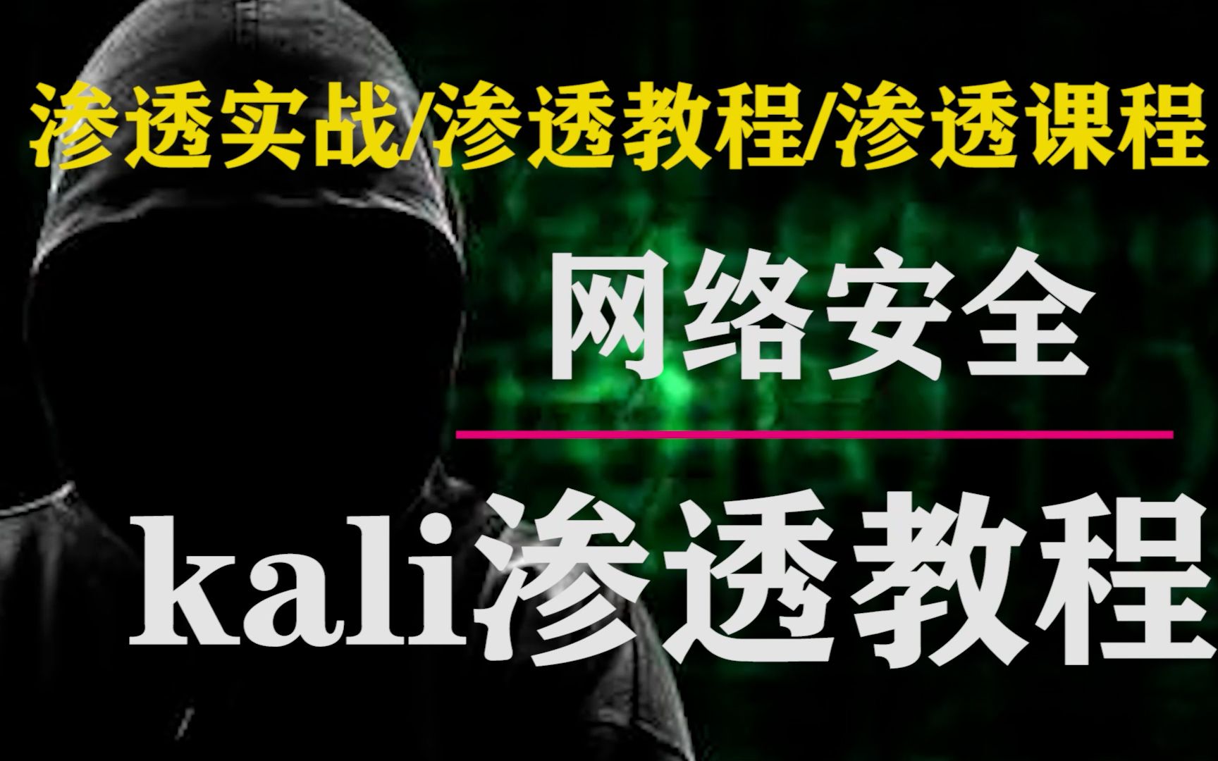 【kali教程】 零基础 入门 新手 黑客 kali教程/kali实战/kali课程