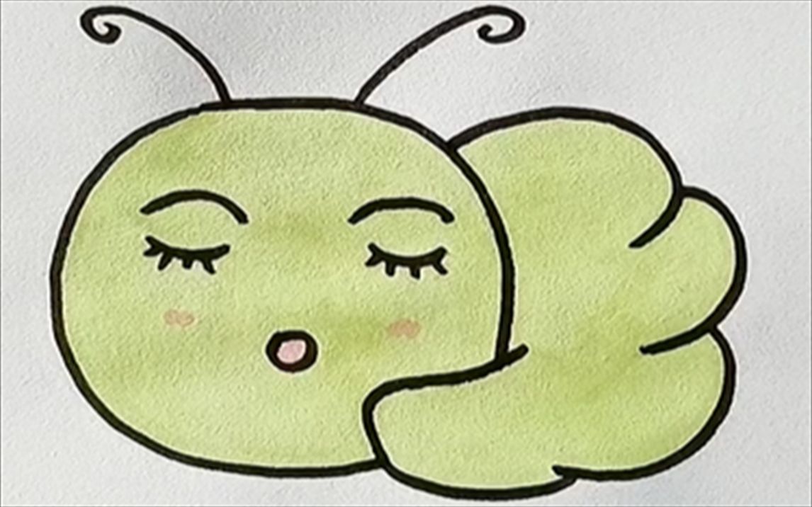 【简笔画】教你画一只可爱的蚕宝宝