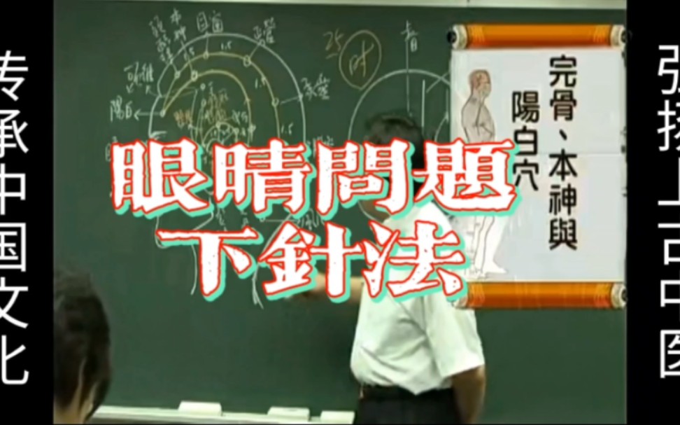 《人纪》针灸之眼睛问题下针法:阳白透鱼腰