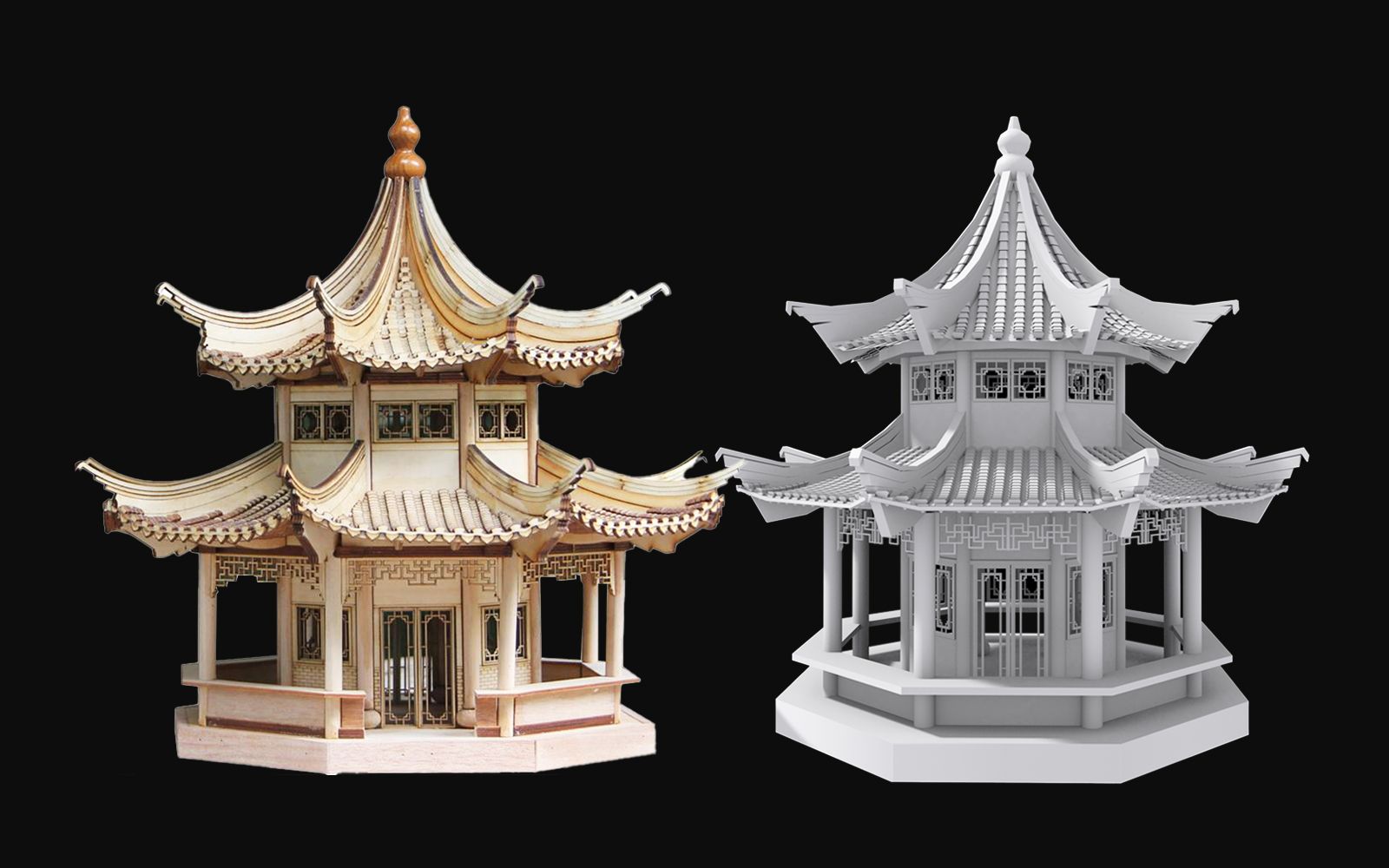 【3DMAX场景建模】古风玲珑宝塔制作,零基础建模案例教学