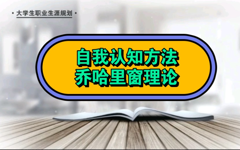 职业生涯规划——自我认知的方法(乔哈里窗理论)