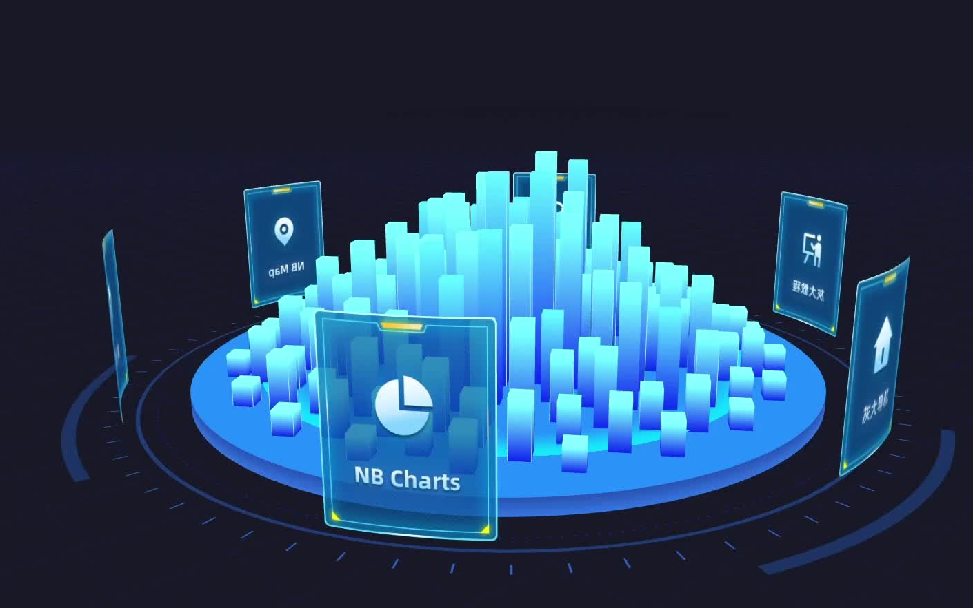 数据可视化:三维卡片入口