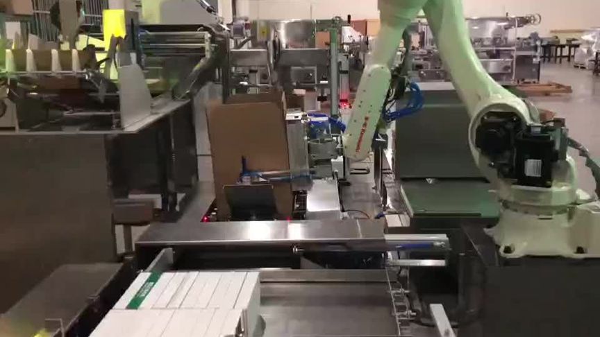 医药行业全自动开装封码垛线#包装机 #自动化生产线 #自动化设备