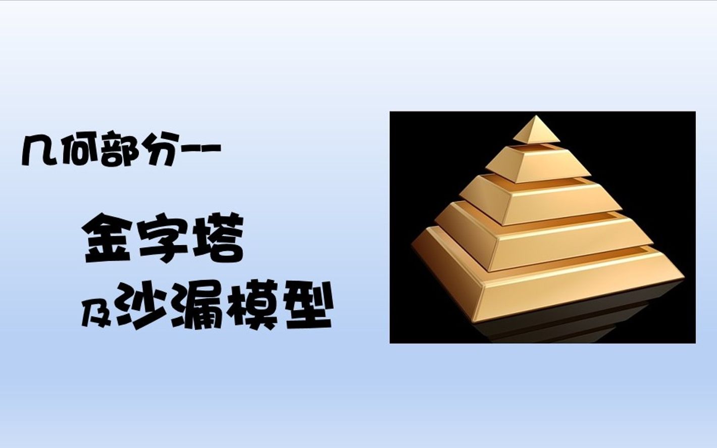 几何部分 -- 五大模型 -- 金字塔及沙漏模型